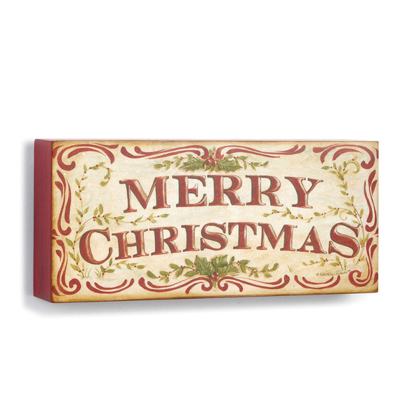 Demdaco | Wall Decor | Merry Christmas Block Art Wood Composite New ...